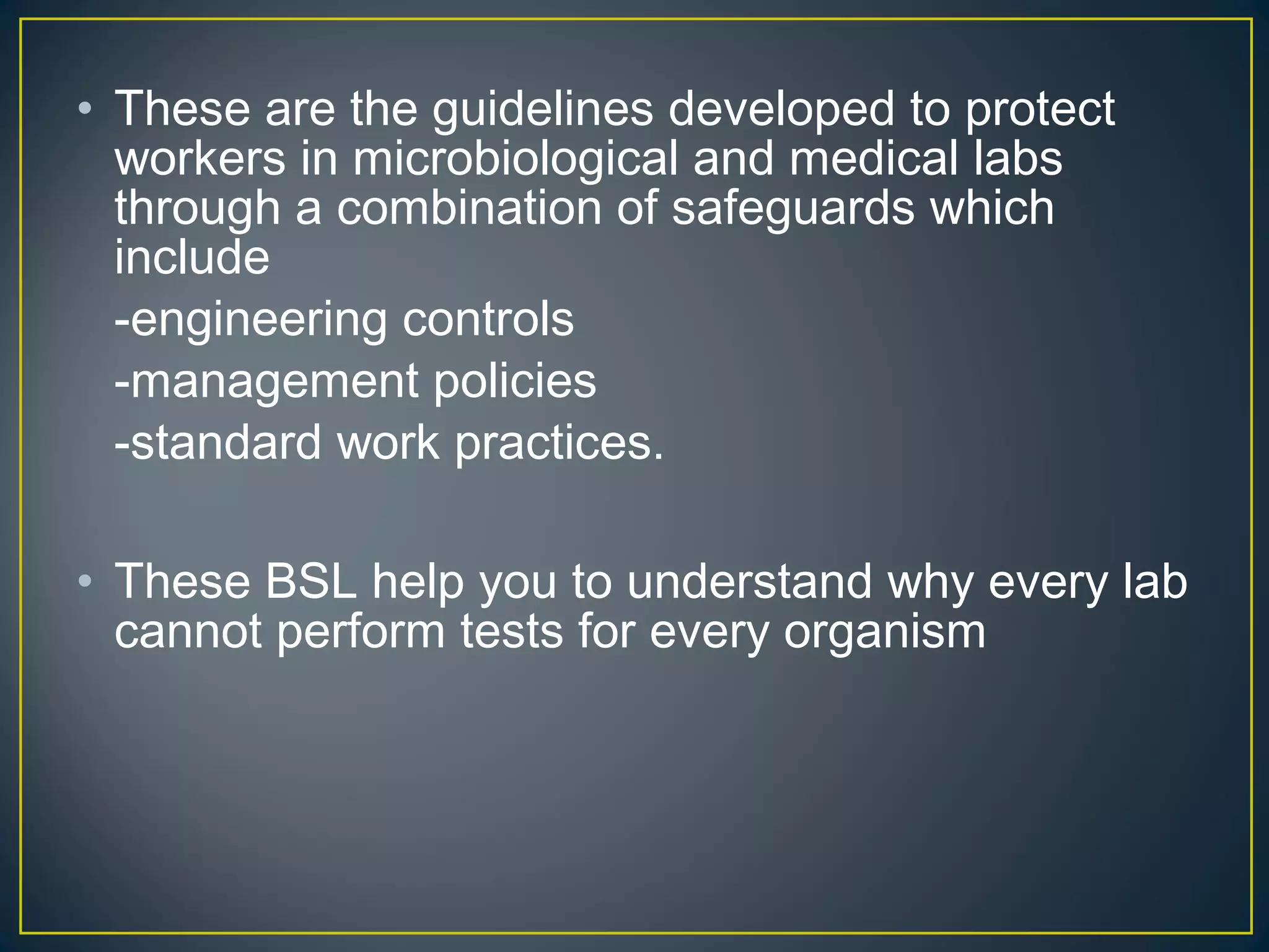 Biosafety in the laboratories | PPT
