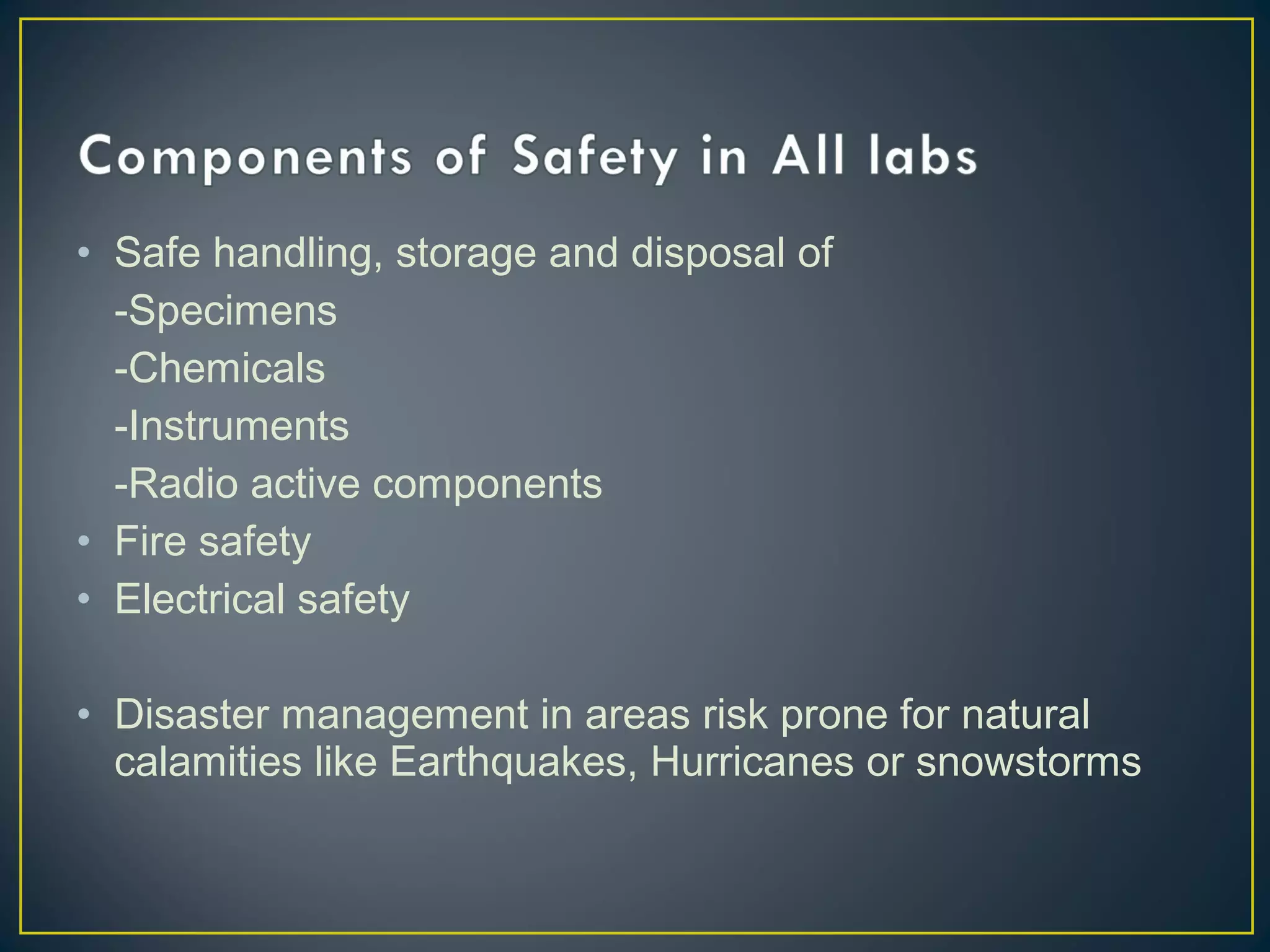 Biosafety in the laboratories | PPT