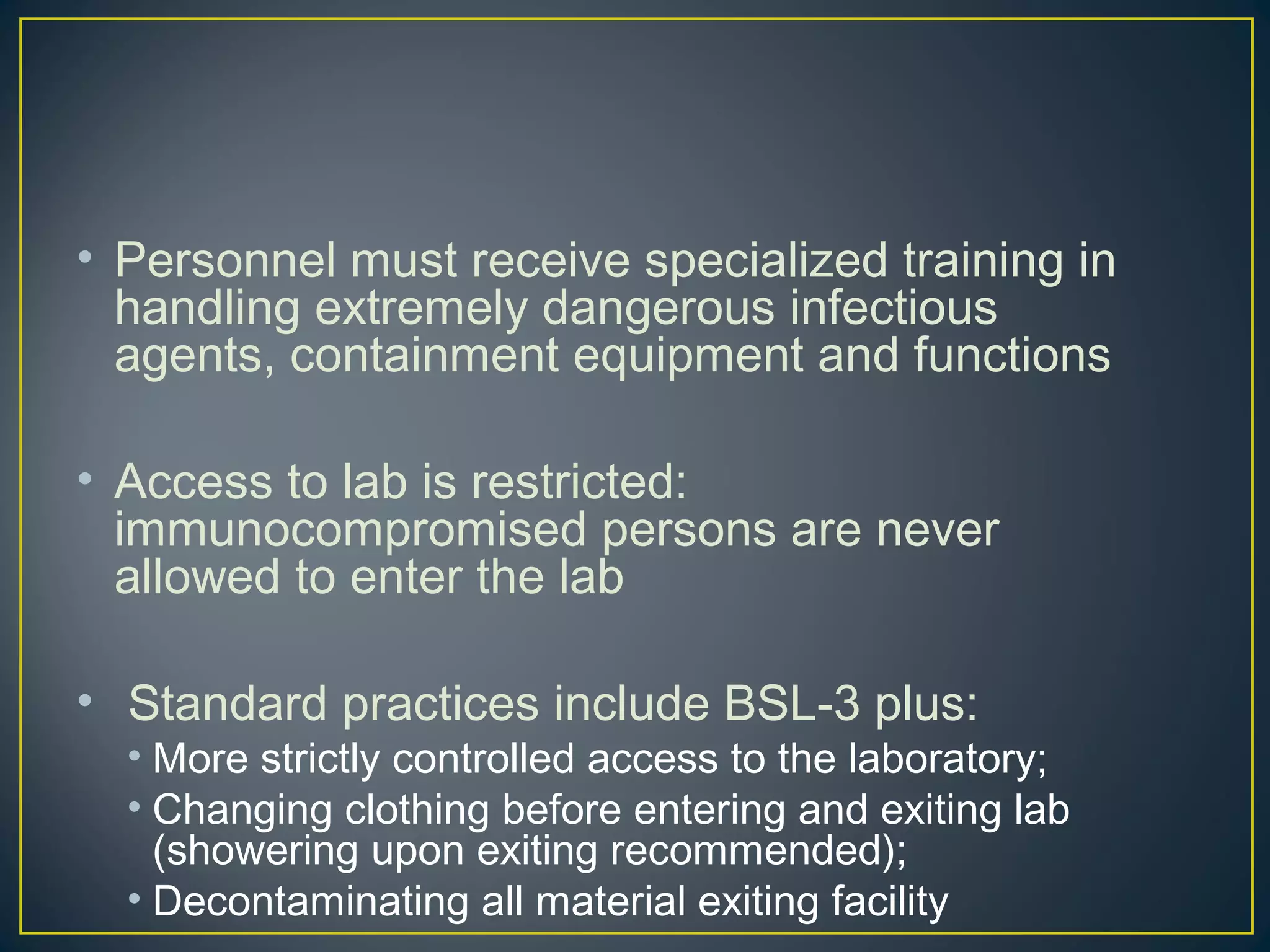 Biosafety in the laboratories | PPT