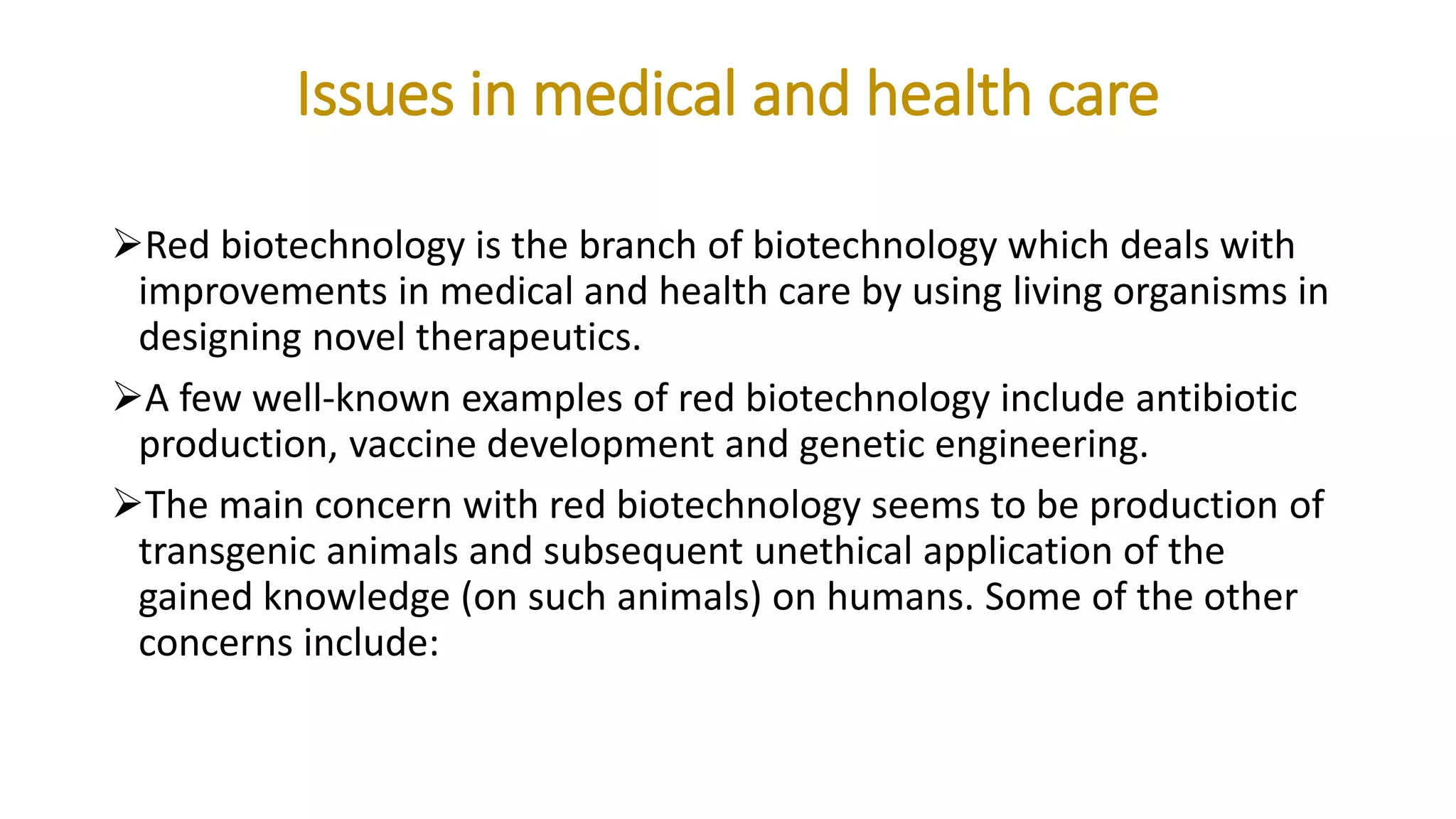 Biosafety issues in biotechnology | PPTX