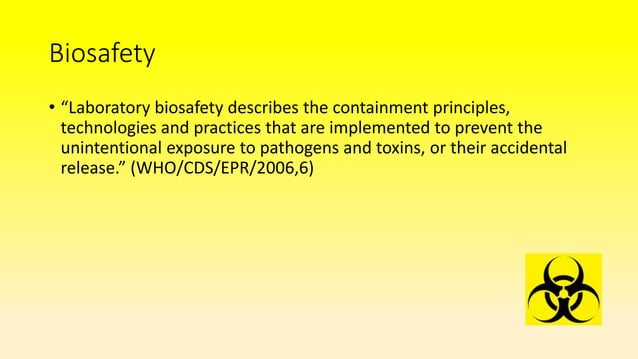 Introduction of Biosafety | PPTX | Infectious Diseases | Diseases and Conditions