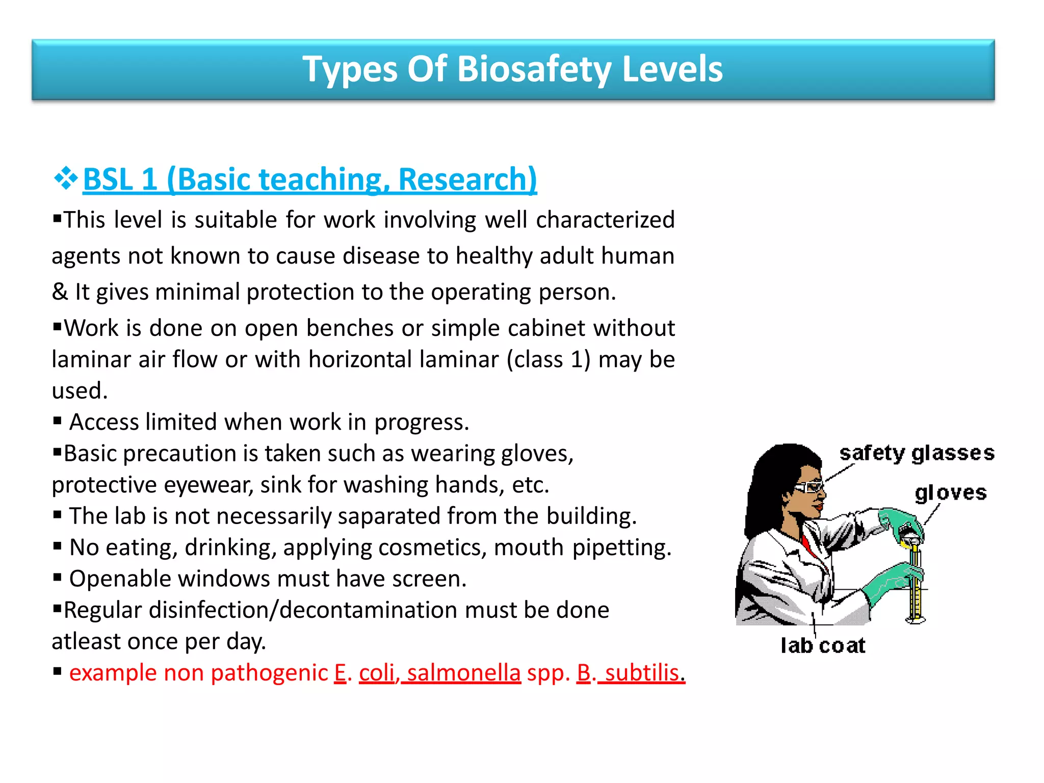 Biosafety Levels | PPTX