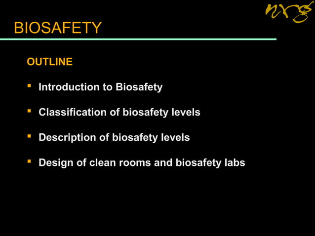 Biosafety lecture 1[1] | PPT