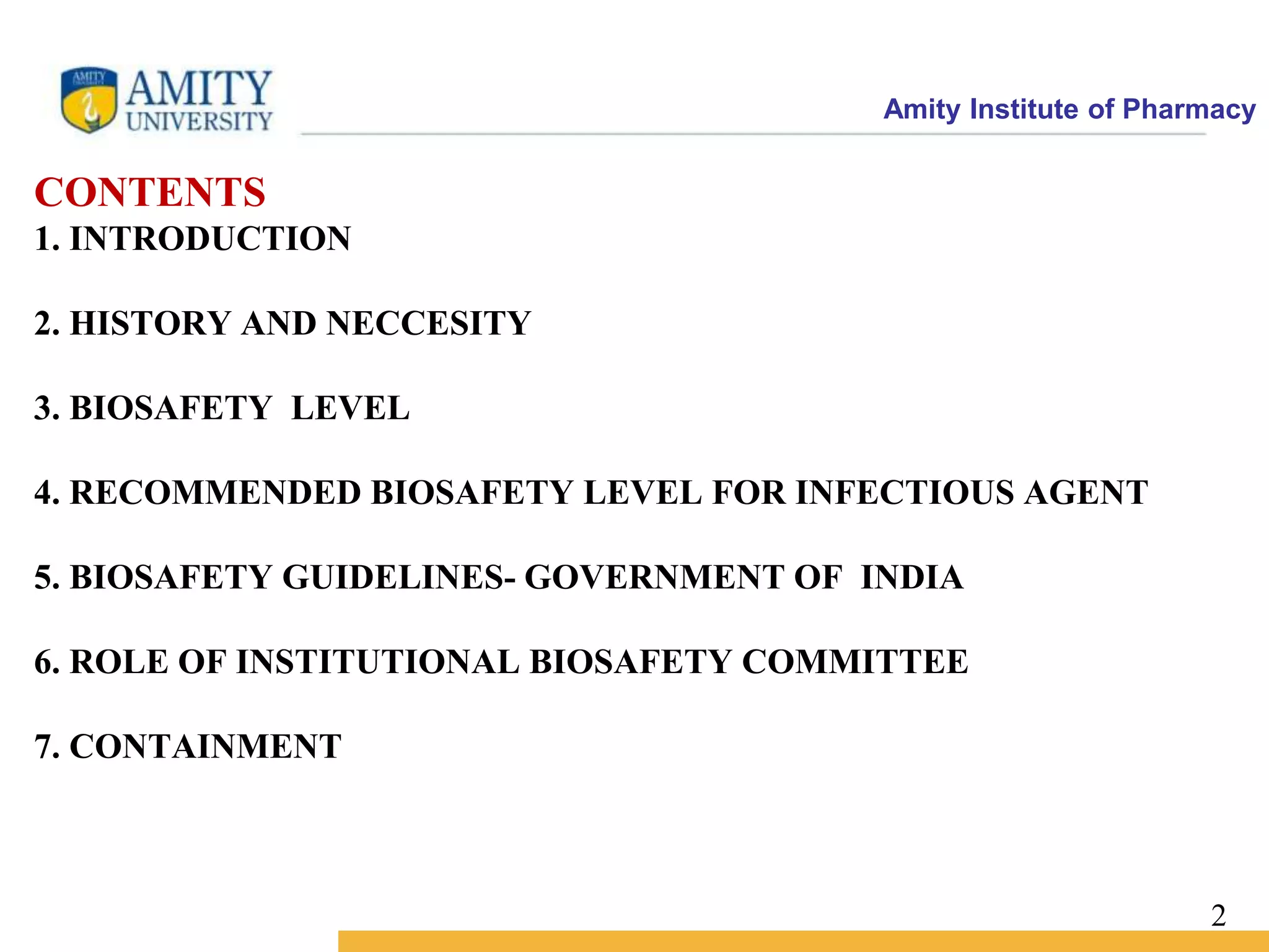 Biosafety level | PPT | Infectious Diseases | Diseases and Conditions