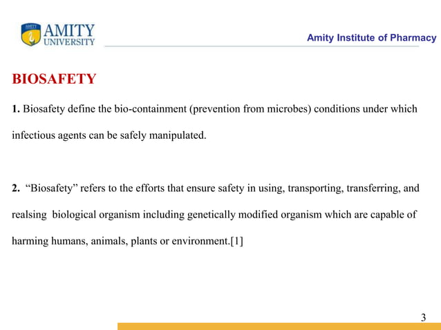 Biosafety level | PPT