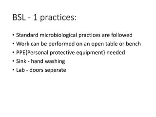BIOSAFETY LEVEL and Biosafety cabinet-WPS Office.pptx