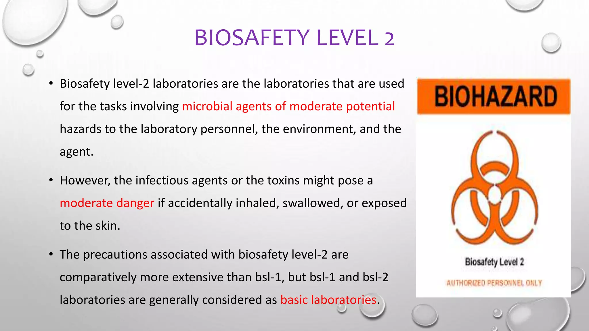 Biosafety level 2 | PPTX