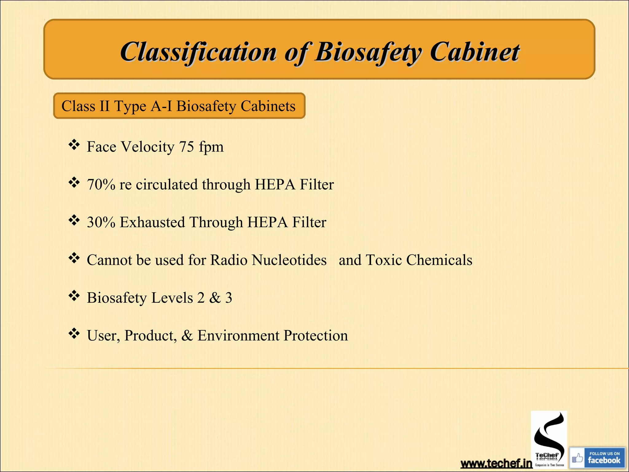 Biosafety level and biosafety cabinets | PPT