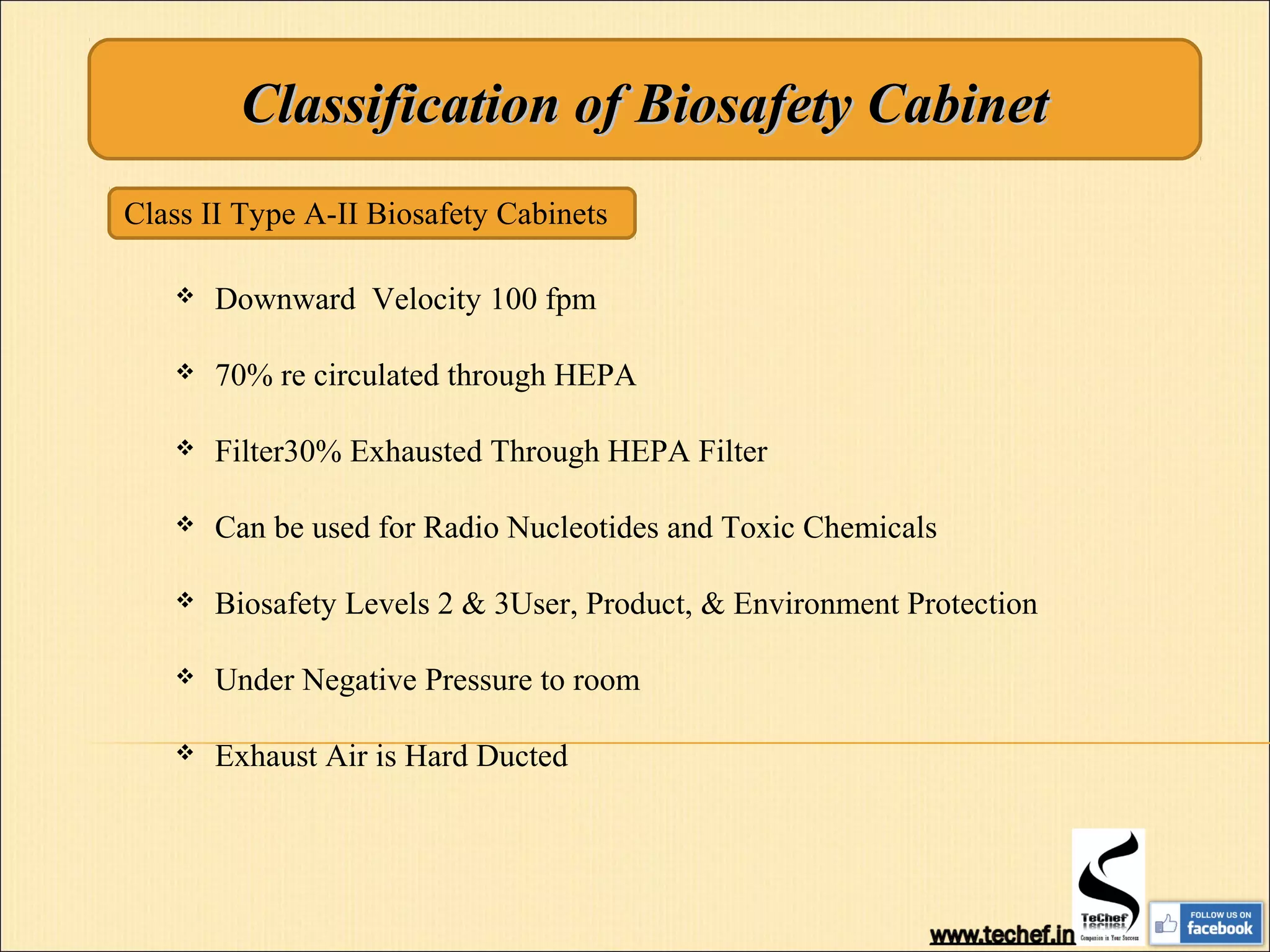 Biosafety level and biosafety cabinets | PPT