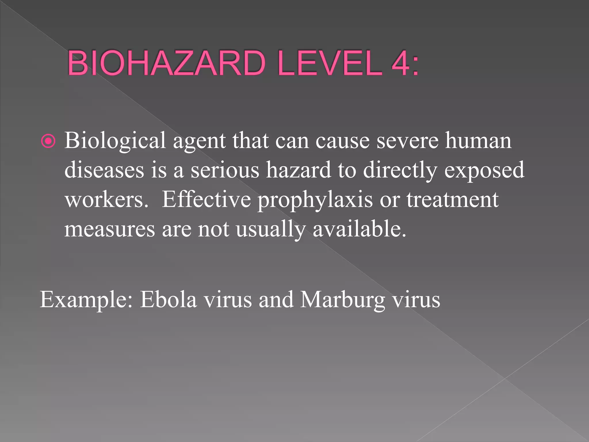 Biosafety levels and guideliness | PPTX