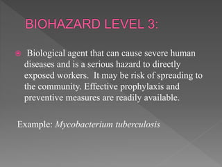 Biosafety levels and guideliness | PPTX