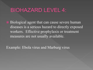 Biosafety levels and guideliness | PPTX