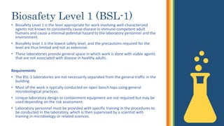 Biosafety Levels by Francis and Prasoona .pptx