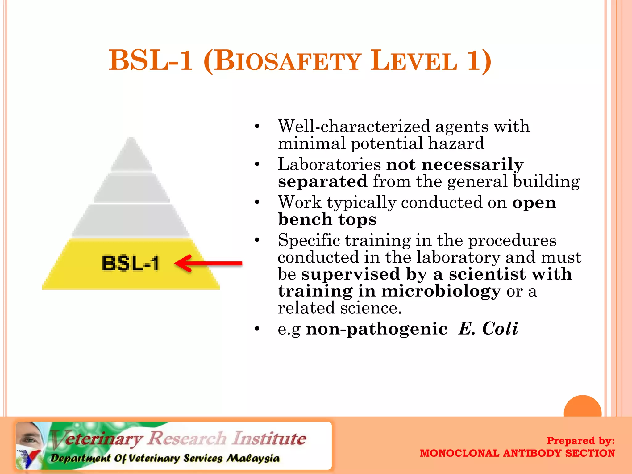 Recognizing the Biosafety level | PPT