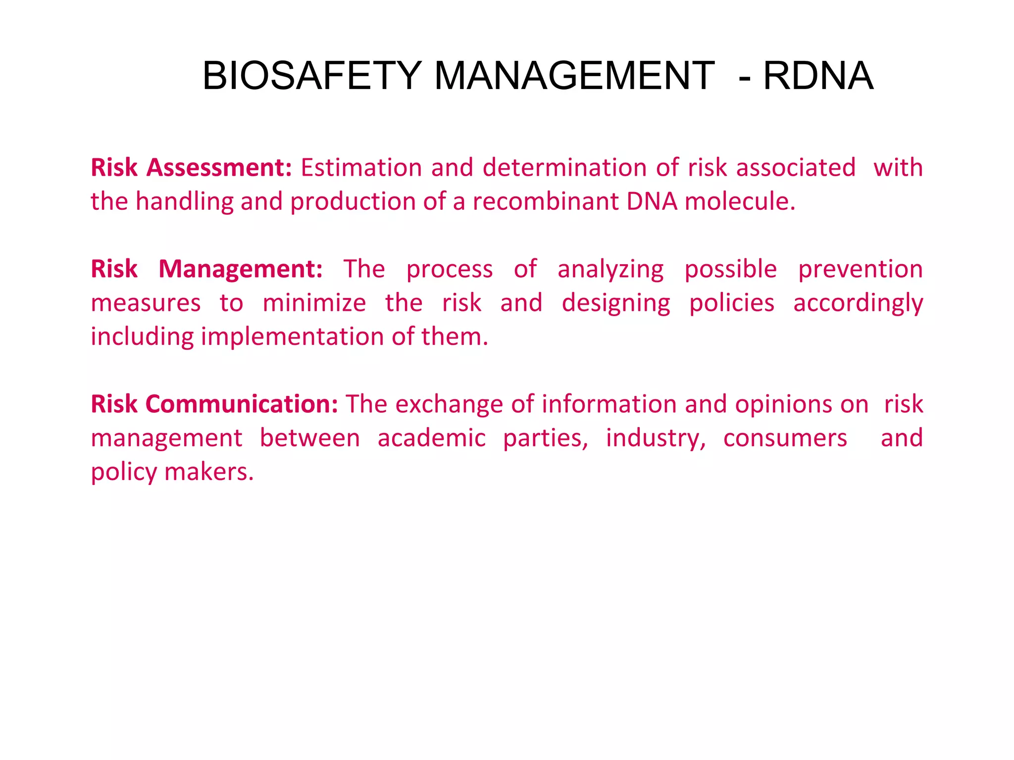 BIOSAFETY MANAGEMENT.ppt