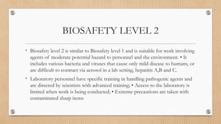 Biosafety guidelines to be practiced in the field of science | PPTX