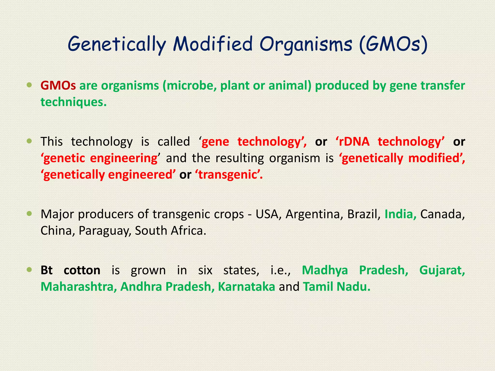 Biosafety issues related to GM crops | PPTX
