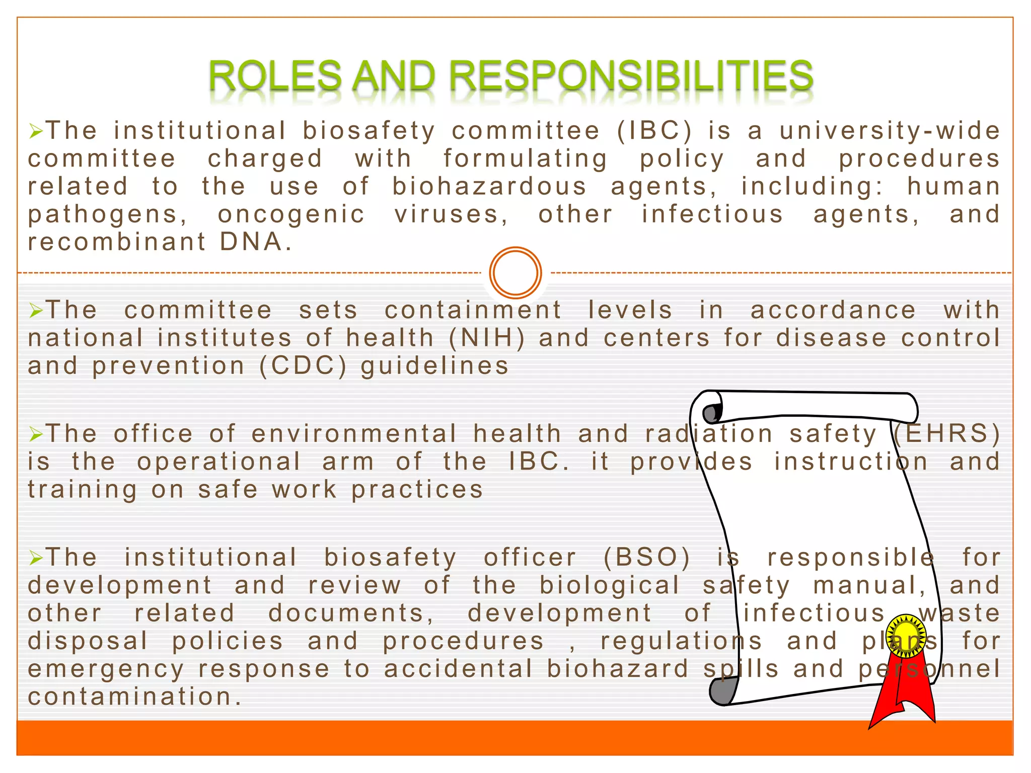 Biosafety policies ppt | PPTX | Infectious Diseases | Diseases and ...