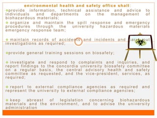 Biosafety policies ppt | PPTX