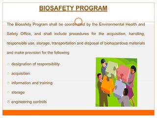 Biosafety policies ppt | PPTX