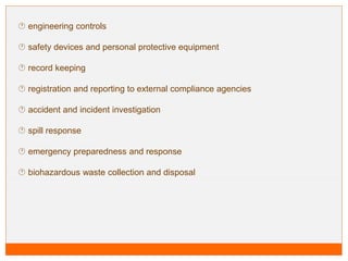 Biosafety policies ppt | PPTX