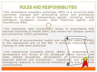 Biosafety policies ppt | PPTX | Infectious Diseases | Diseases and Conditions