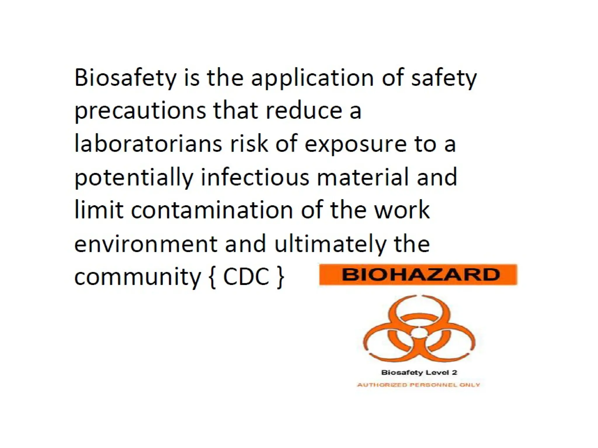 Biosafety Presentation (Basic concept) ) | PPTX