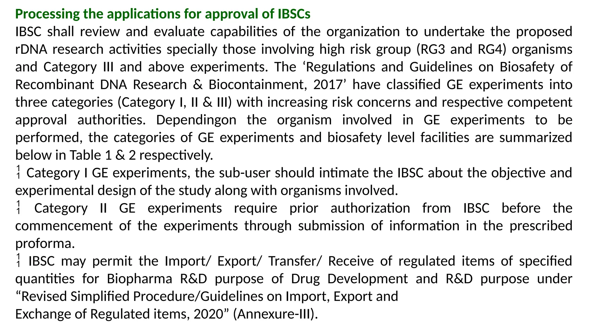 Biosafety (Biosafety Regulation Guidelines Institutional Biosafety ...