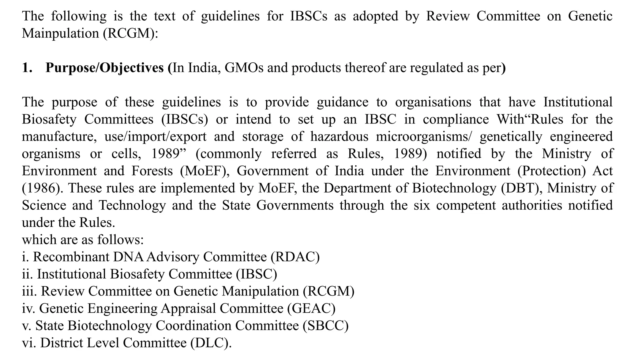 Biosafety Biosafety Regulation Guidelines Institutional Biosafety Committees Ibscs Pptx