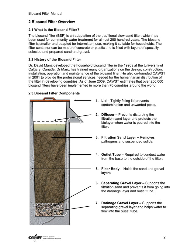 Biosand filter manual_version_10_2010-05 | PDF