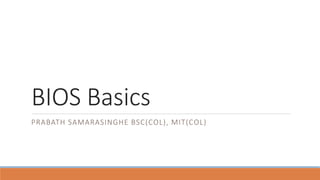 BIOS Basics of the digital computer systems | PPT