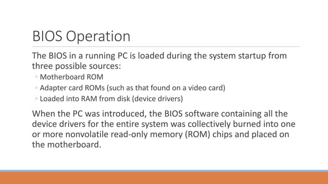 BIOS Basics of the digital computer systems | PPT