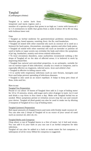 Medicinal Plants | DOCX