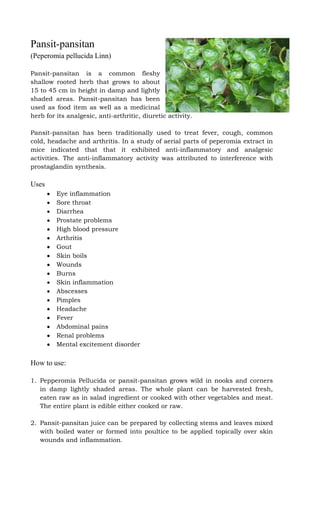 Medicinal Plants | DOCX
