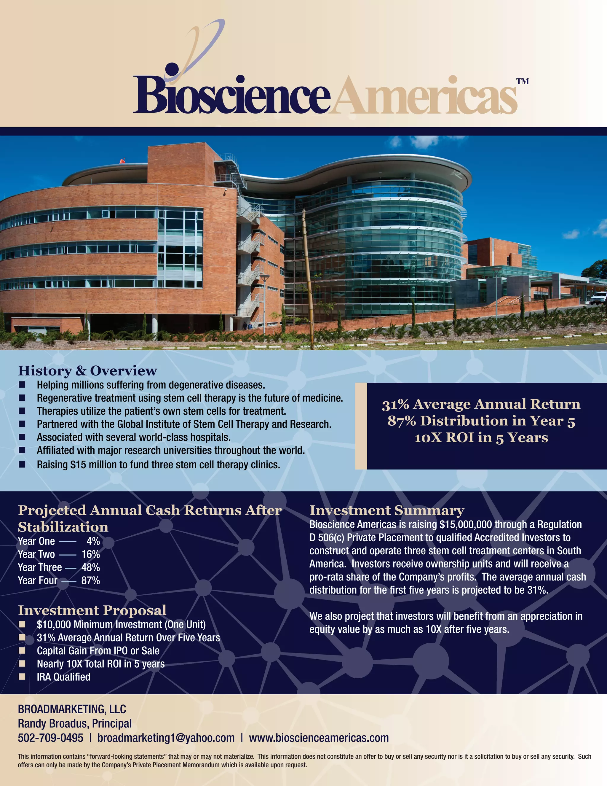 Bioscience Americas presentation | PDF