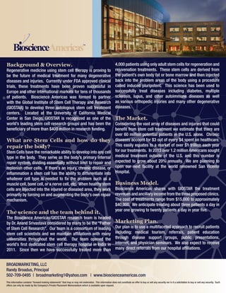 Bioscience Americas presentation | PDF