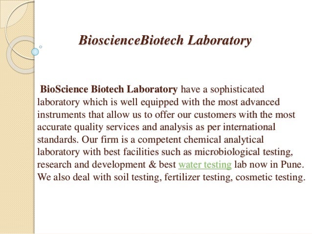 Soil Testing Lab in Pune | Plant Testing - Bioscience Biotech ...