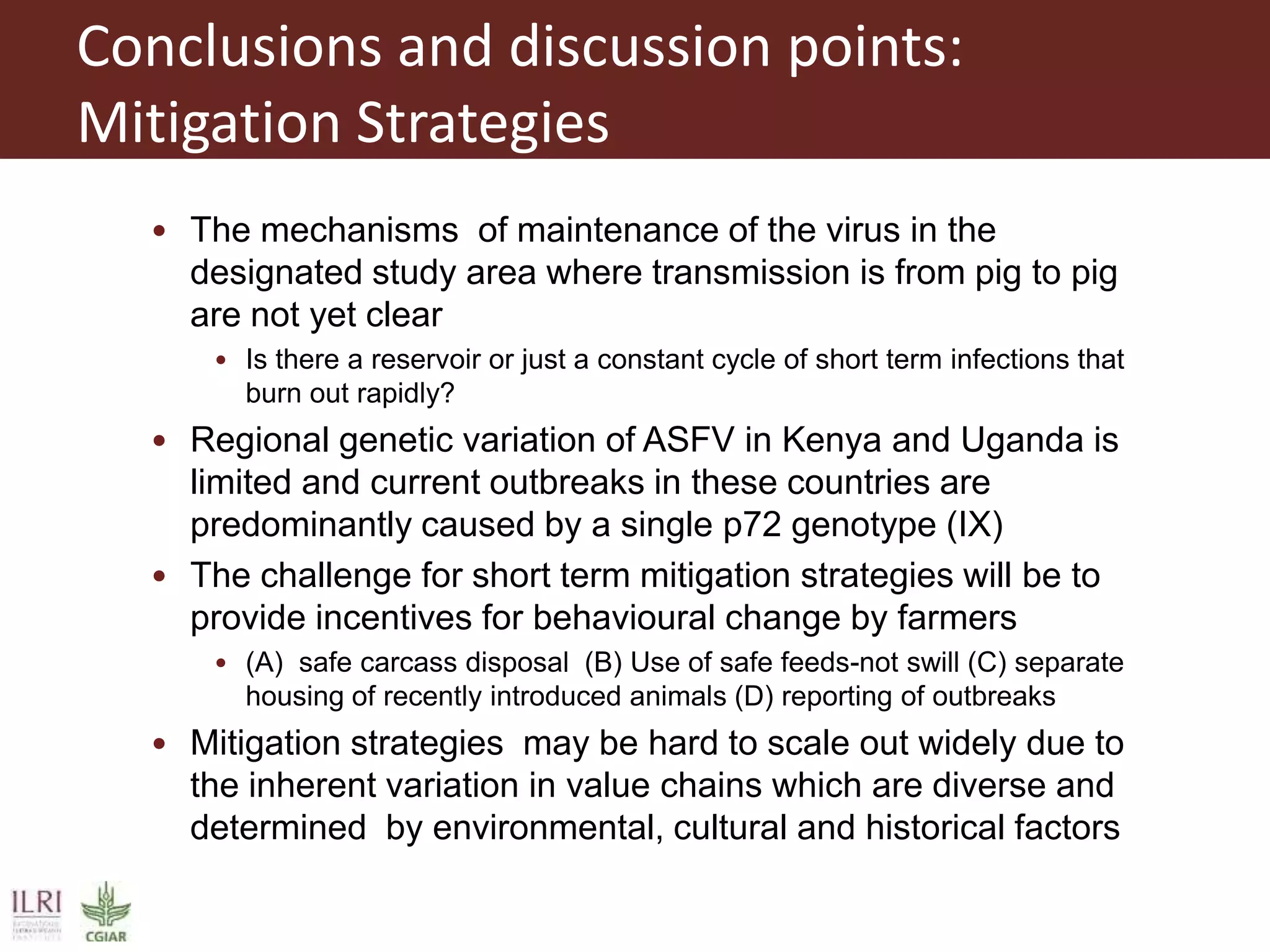 African Swine Fever (ASF) control: An entry point for enhancing human ...