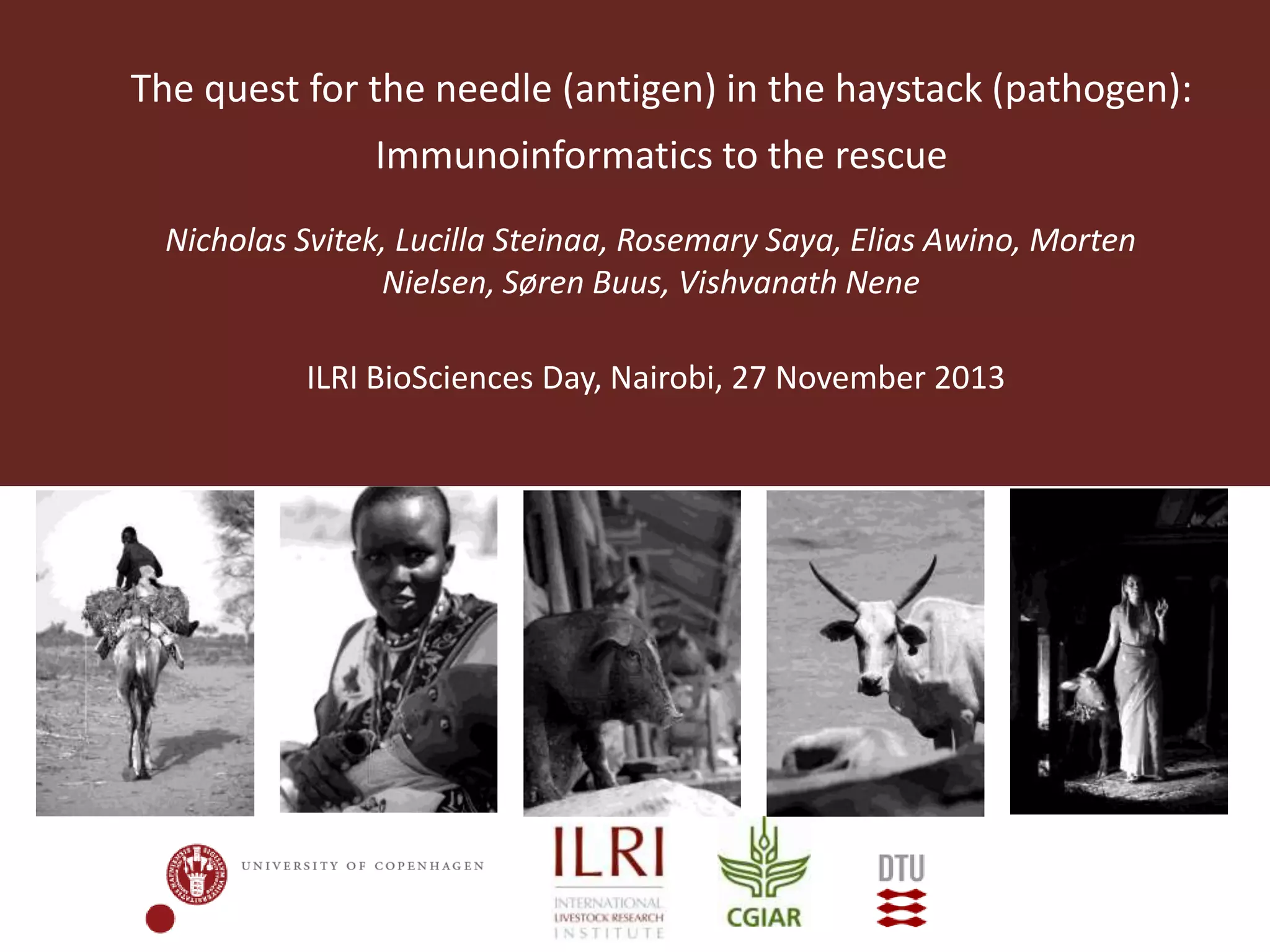 The quest for the needle (antigen) in the haystack (pathogen ...