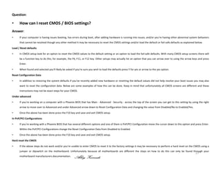 BIOS & CMOS is about the BIOS and CMOS o | PDF