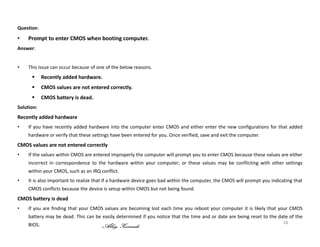 BIOS & CMOS is about the BIOS and CMOS o | PDF