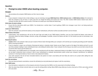 BIOS & CMOS is about the BIOS and CMOS o | PDF