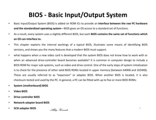 BIOS & CMOS is about the BIOS and CMOS o | PDF