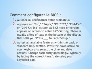 cours informatique Bios . | PPT