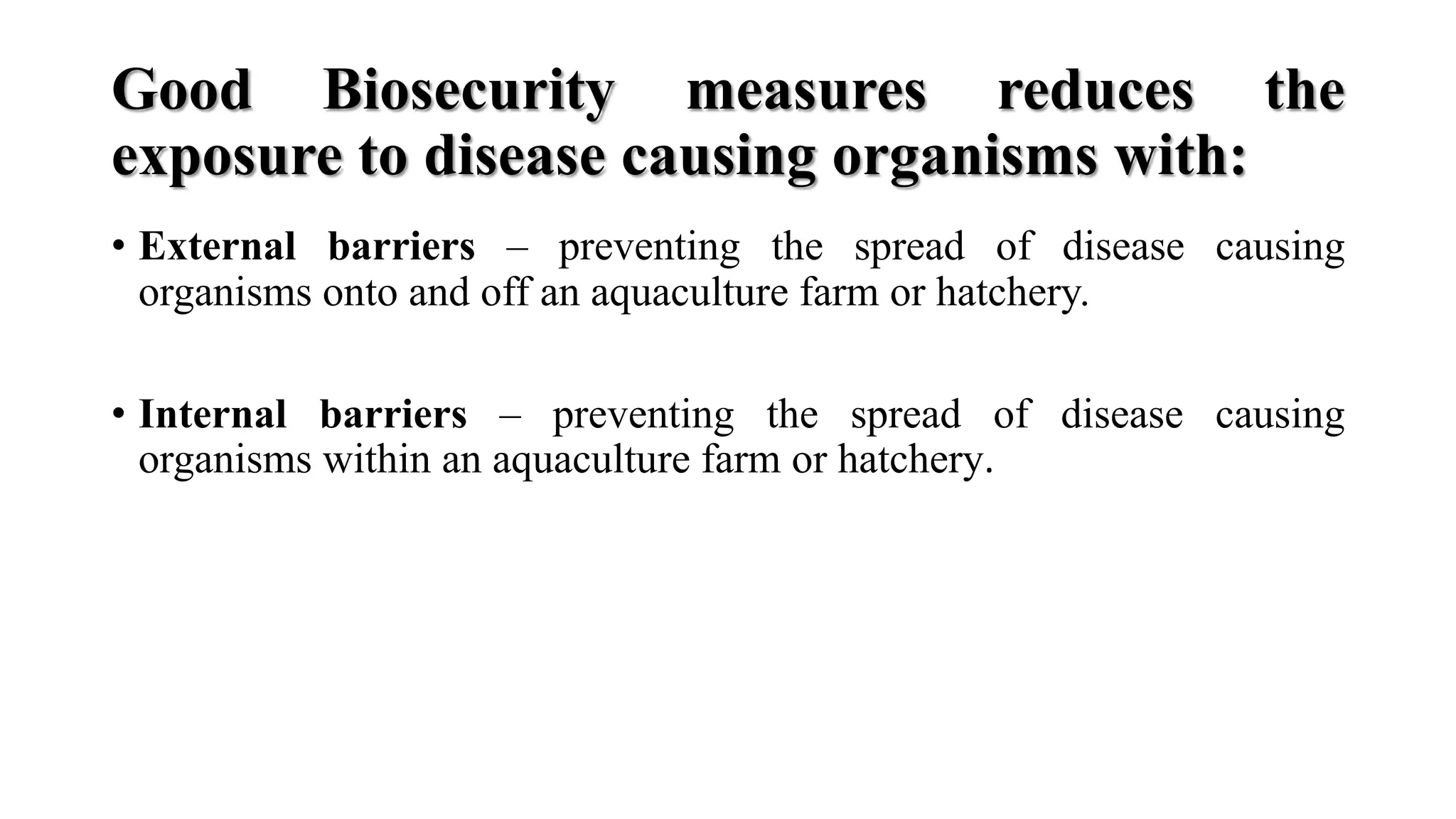 Biosecurity in aquaculture | PPT