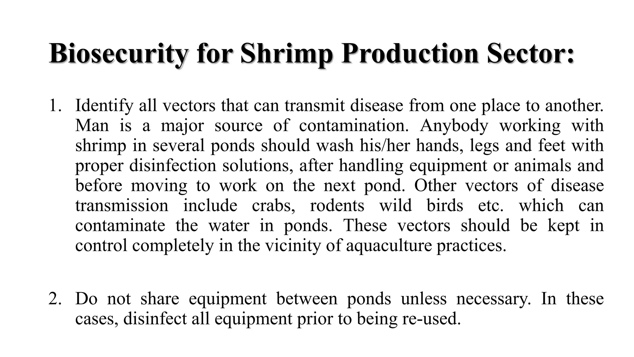 Biosecurity in aquaculture | PPT