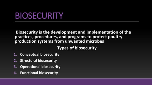 Biosecurity in hatchery | PPTX | Agriculture | Industries