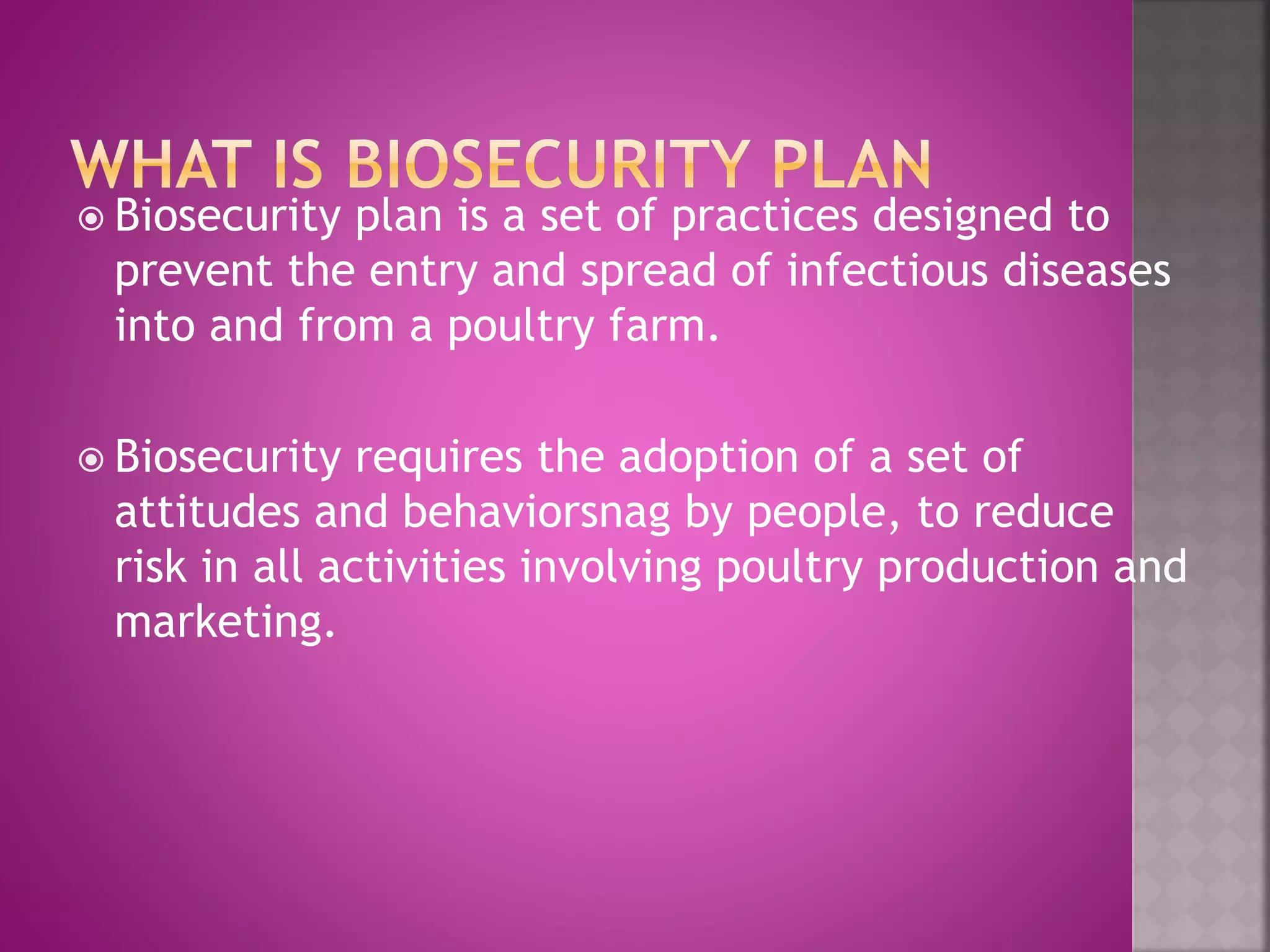 Biosecurity plan | PPT