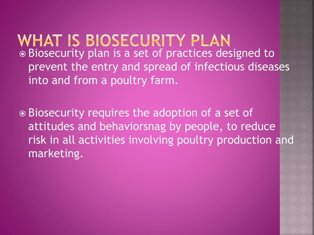 Biosecurity plan | PPT