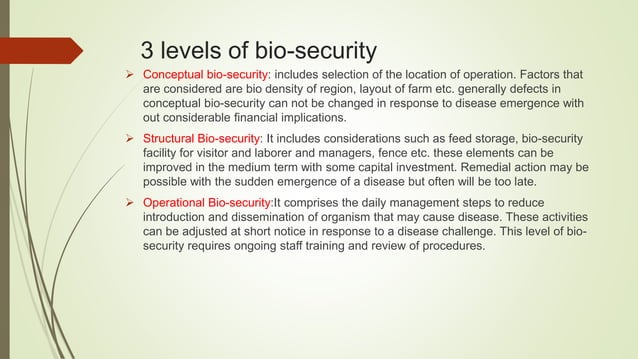 Biosecurity presentation | PPTX | Infectious Diseases | Diseases and ...